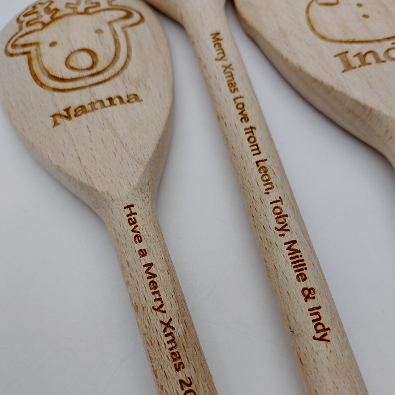 Personalised Christmas Wooden Spoon, Baking Gift, Present for Baker ...