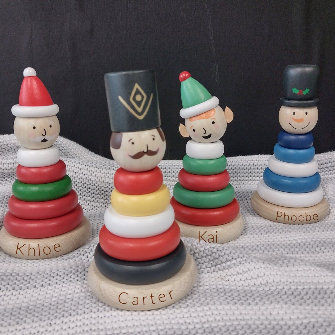 Personalised Christmas Stacking Toy, Christmas Eve Box Gift, Stocking ...
