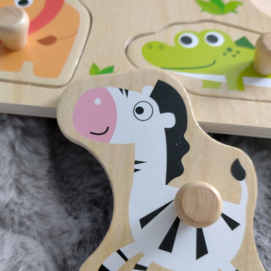 Personalised Wooden Zoo Animals Jigsaw Puzzle 1st Birthday - Etsy