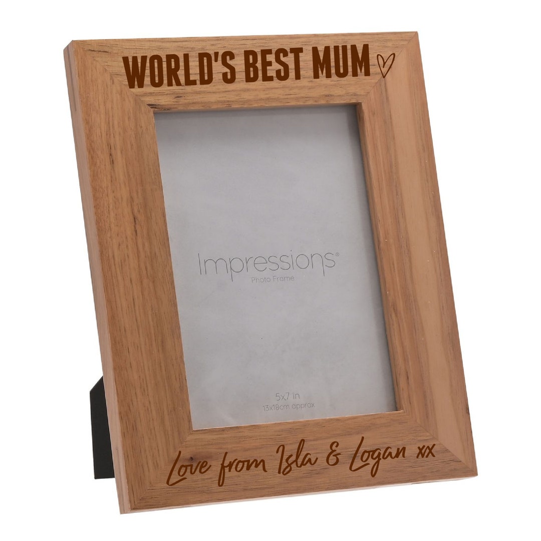 Personalised World'd Best Mum Photo Frame, Picture Frame for Mum ...