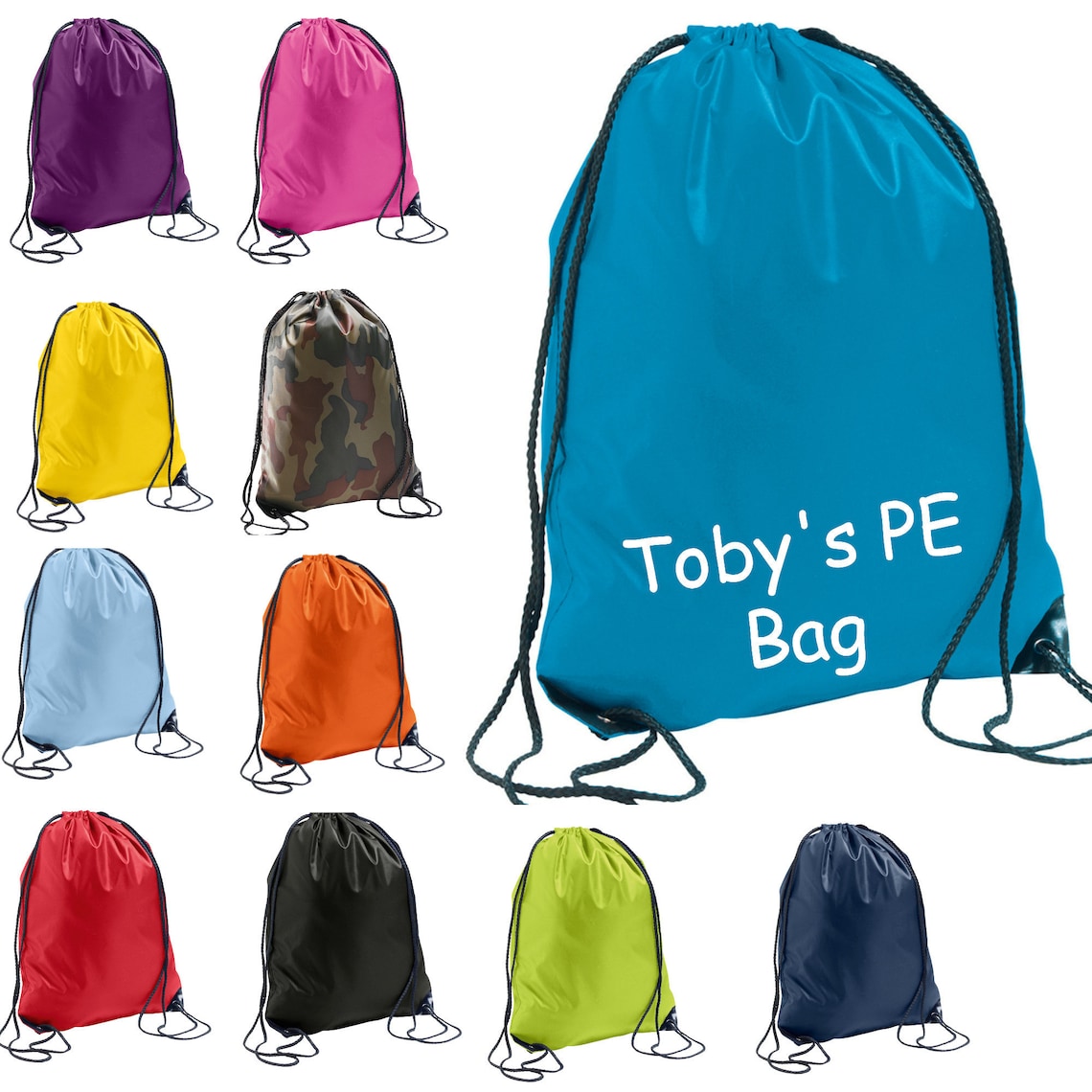 Personalised Childrens Pe Kit Swimming Bag Drawstring Kids - Etsy UK