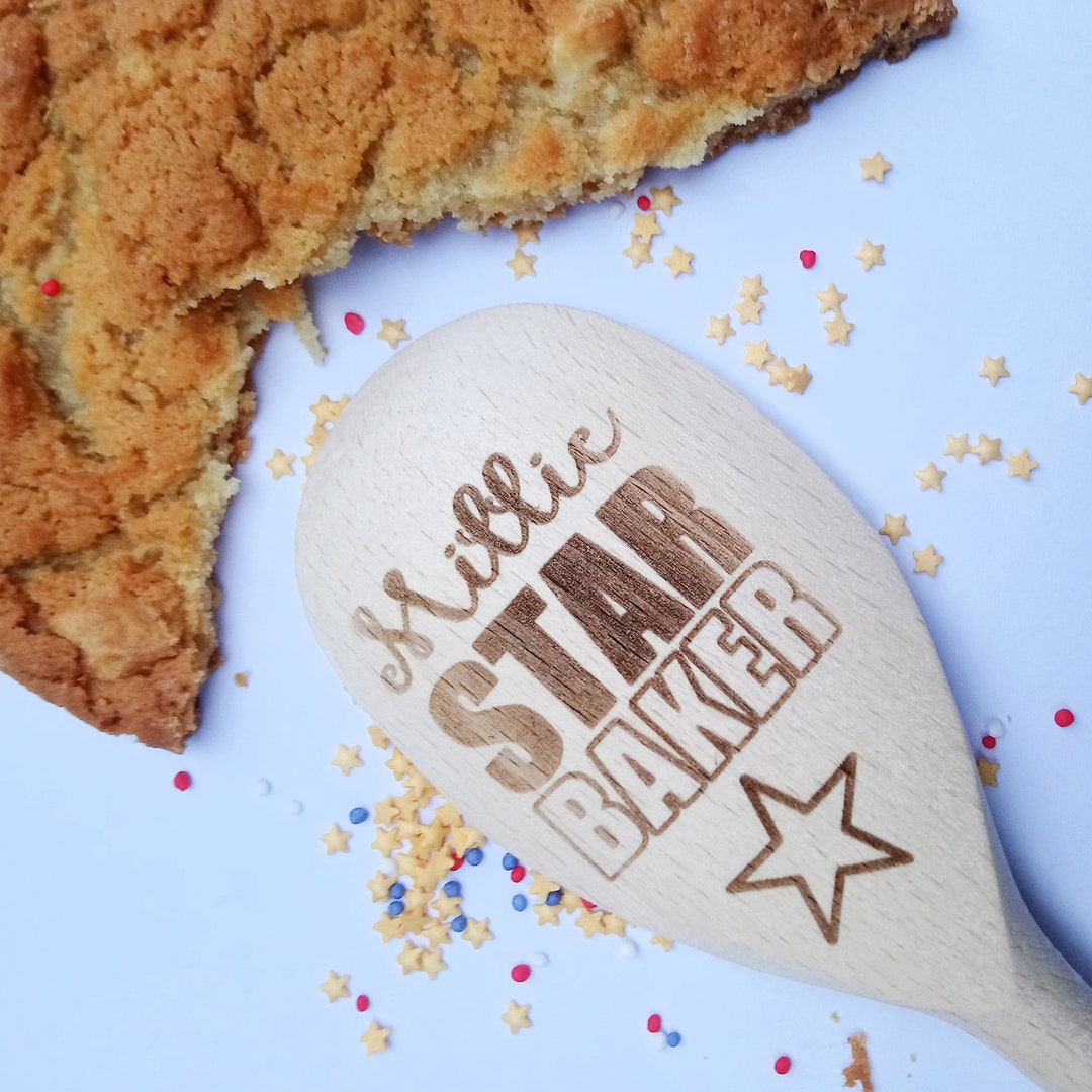 Personalised Star Baker Wooden Spoon, Mixing Spoon, Kids Baking Gift - Etsy