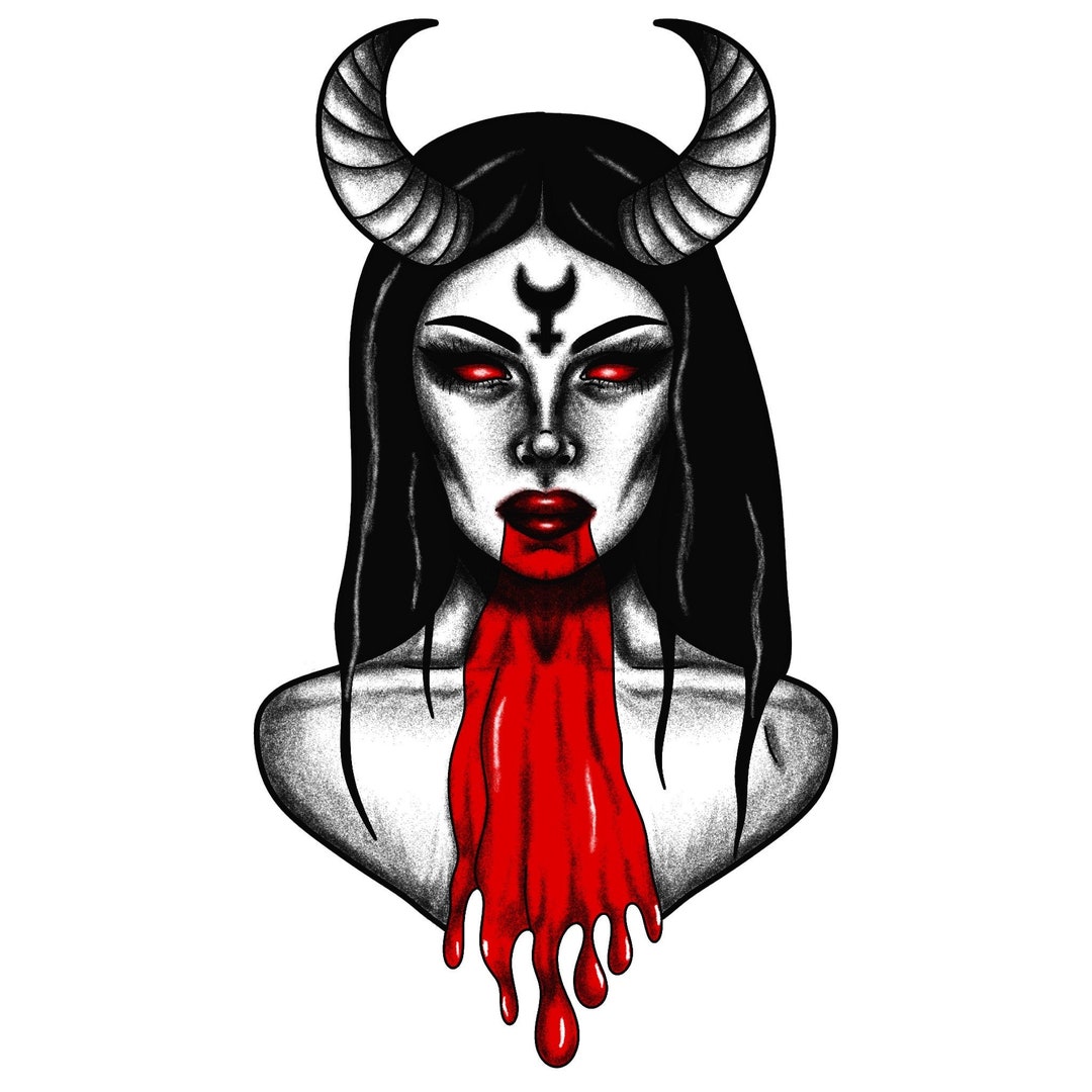 Female Devil Pinup Print - Etsy