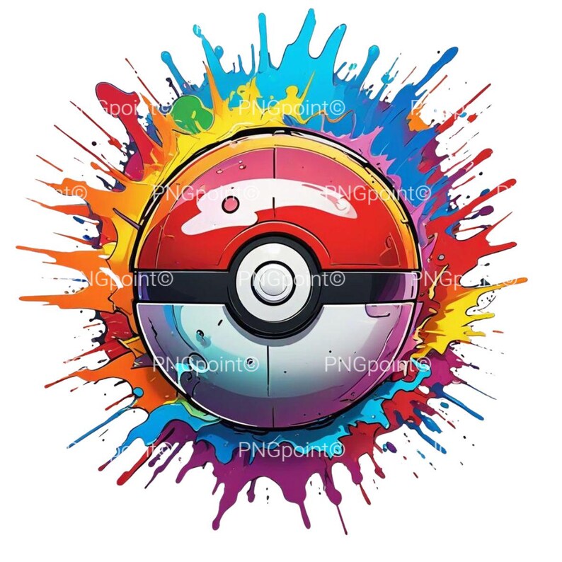 Rainbow Poke' Ball Image Bundle, Poke' Ball Png, Poke' Ball Svg ...