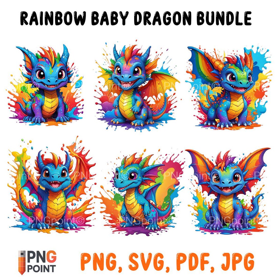 6 Rainbow Baby Dragon Images, Rainbow Baby Dragon Png, Rainbow Baby ...