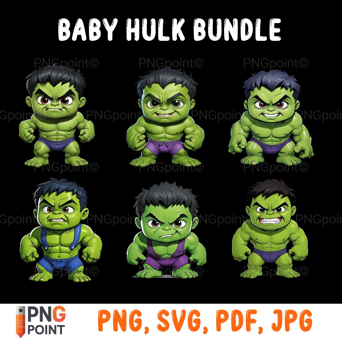 Baby Hulk Image Bundle, Baby Hulk Png, Baby Hulk Svg, Baby Hulk Images ...