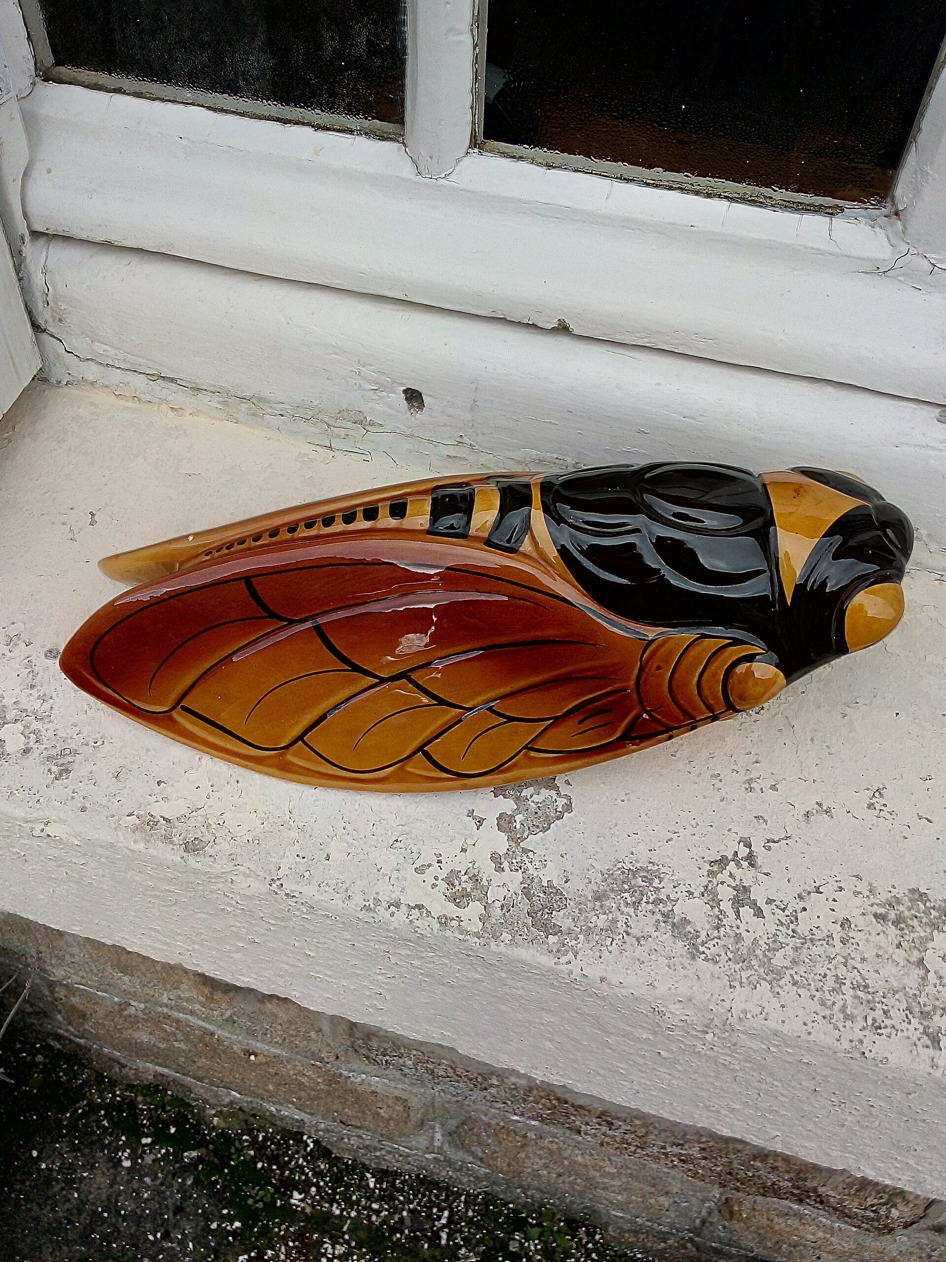 Large Cicada Ceramic Posy Wall Vase/ Decoration French | Etsy