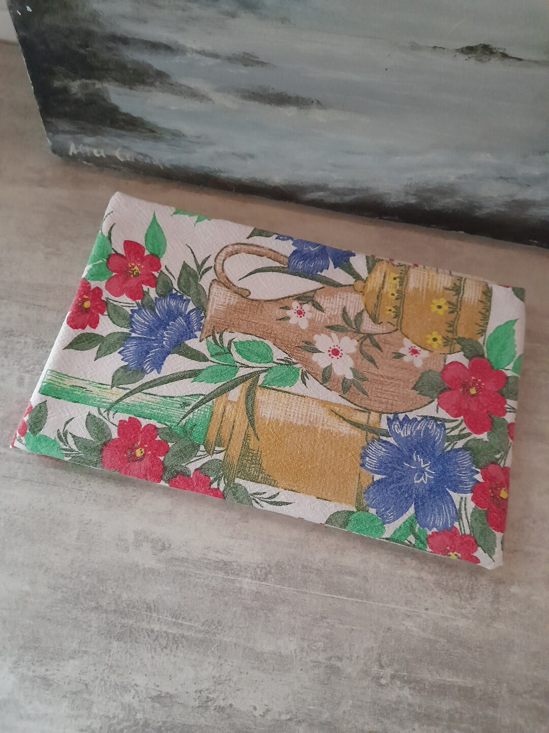 Pretty Floral Tea Towel, Vintage French Tea Towel, Torchon, French ...