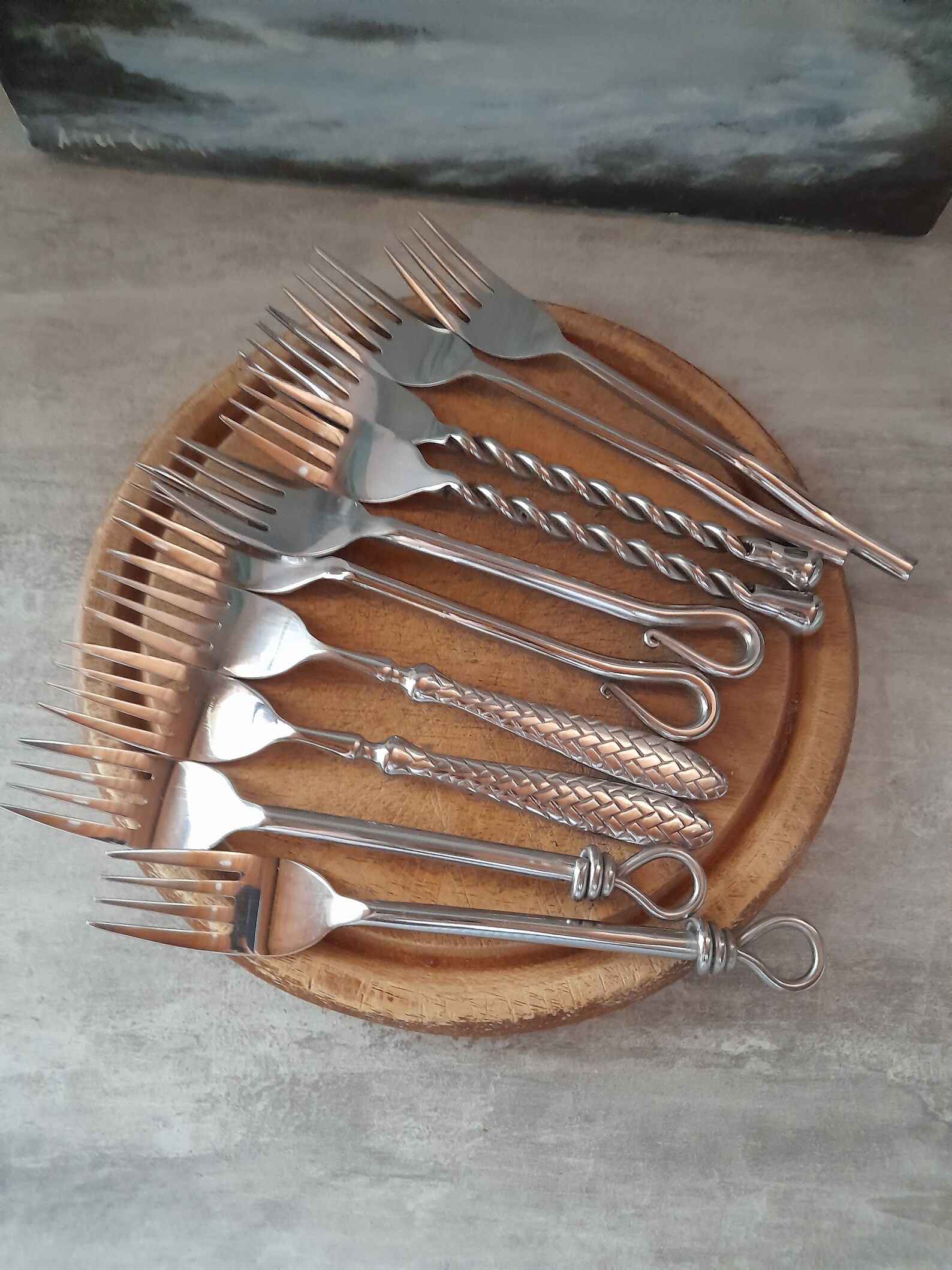 French Cutlery, 30 Pieces - Metal, Pretty Handles, Different Designs ...