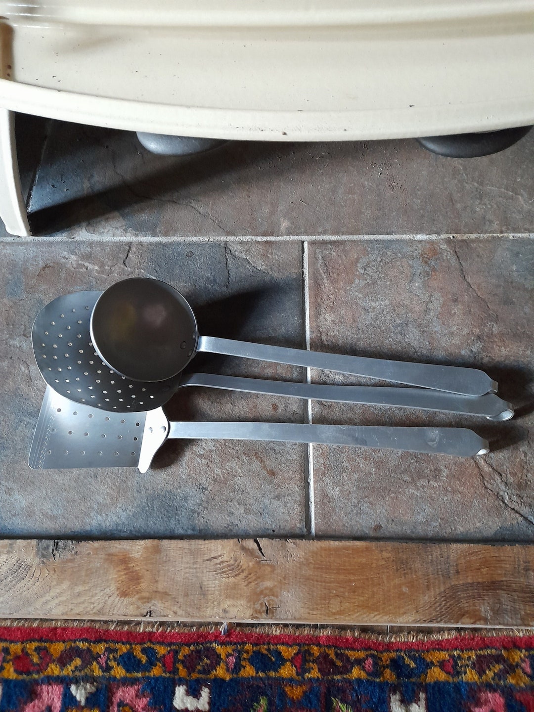 Three French Vintage Aluminium Kitchen Utensils - Practical and ...