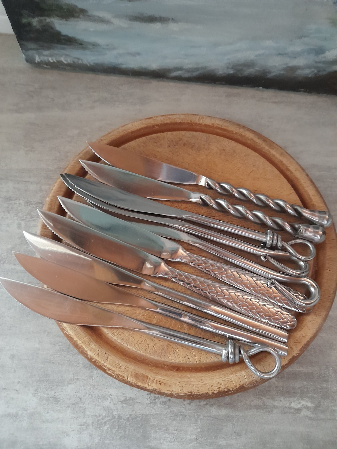 French Cutlery, 30 Pieces - Metal, Pretty Handles, Different Designs ...