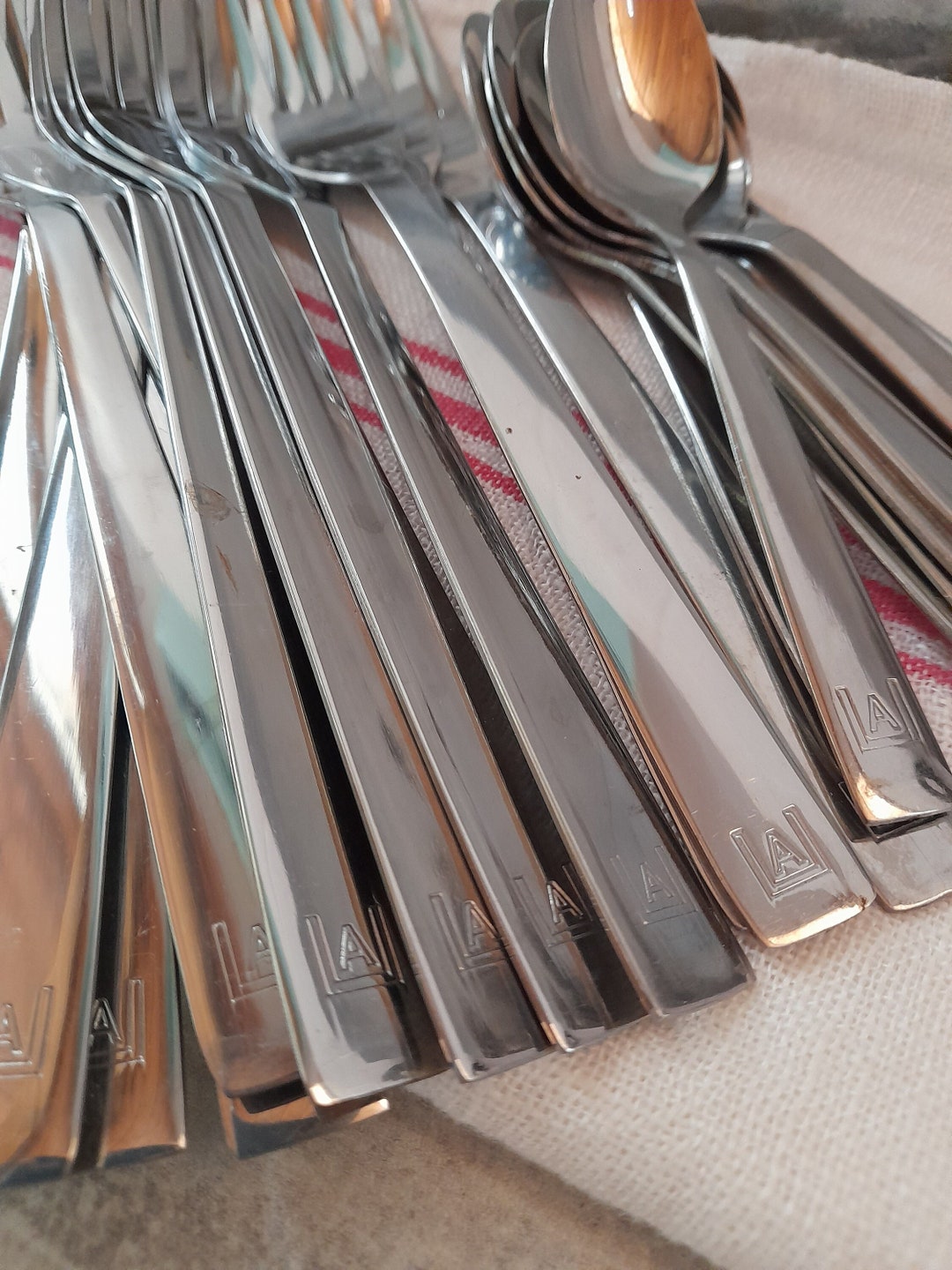 Comas Cutlery, 25 Pieces, 13 Forks and 12 Tea or Coffee Spoons, A ...