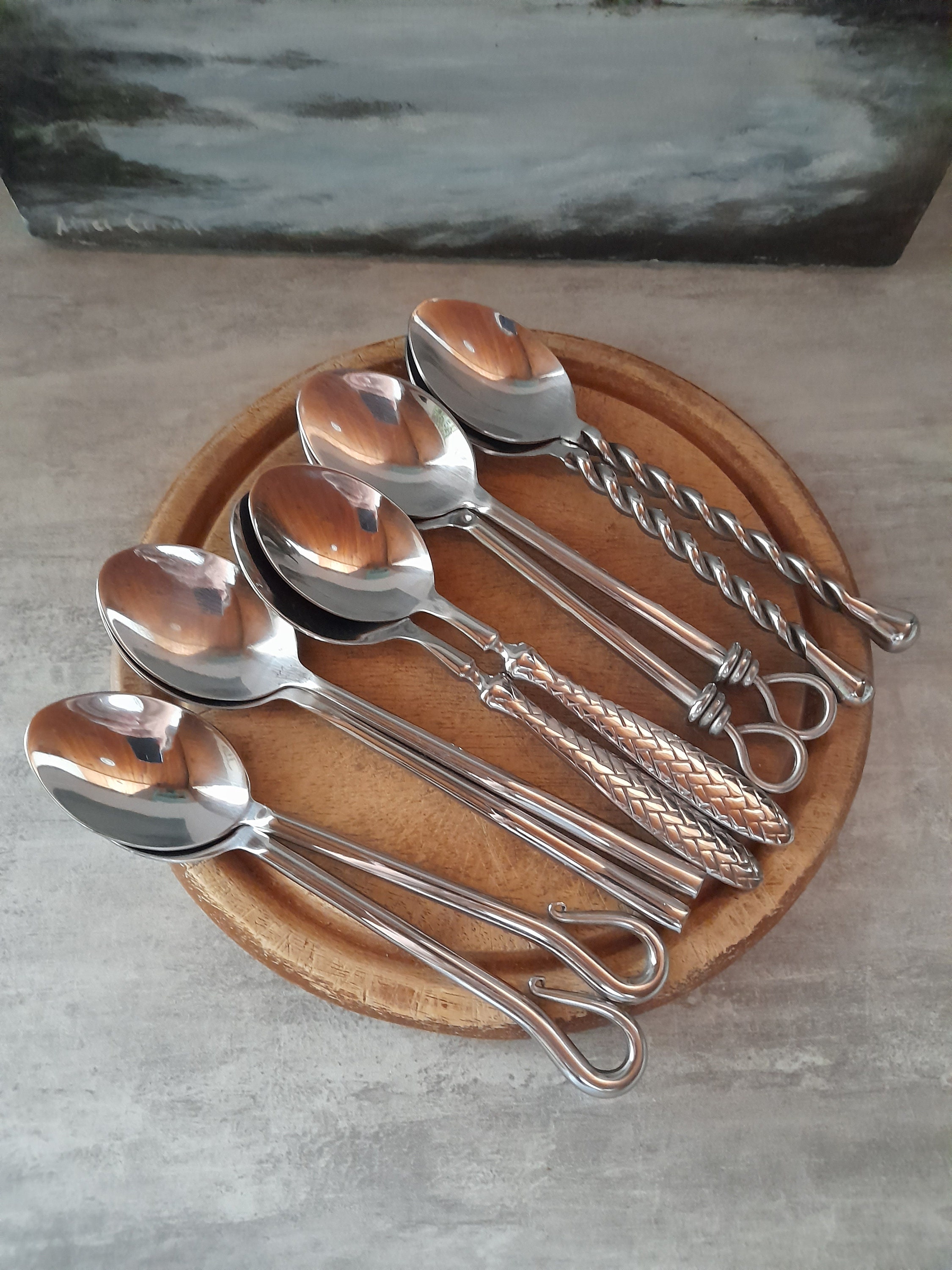 French Cutlery, 30 Pieces - Metal, Pretty Handles, Different Designs ...