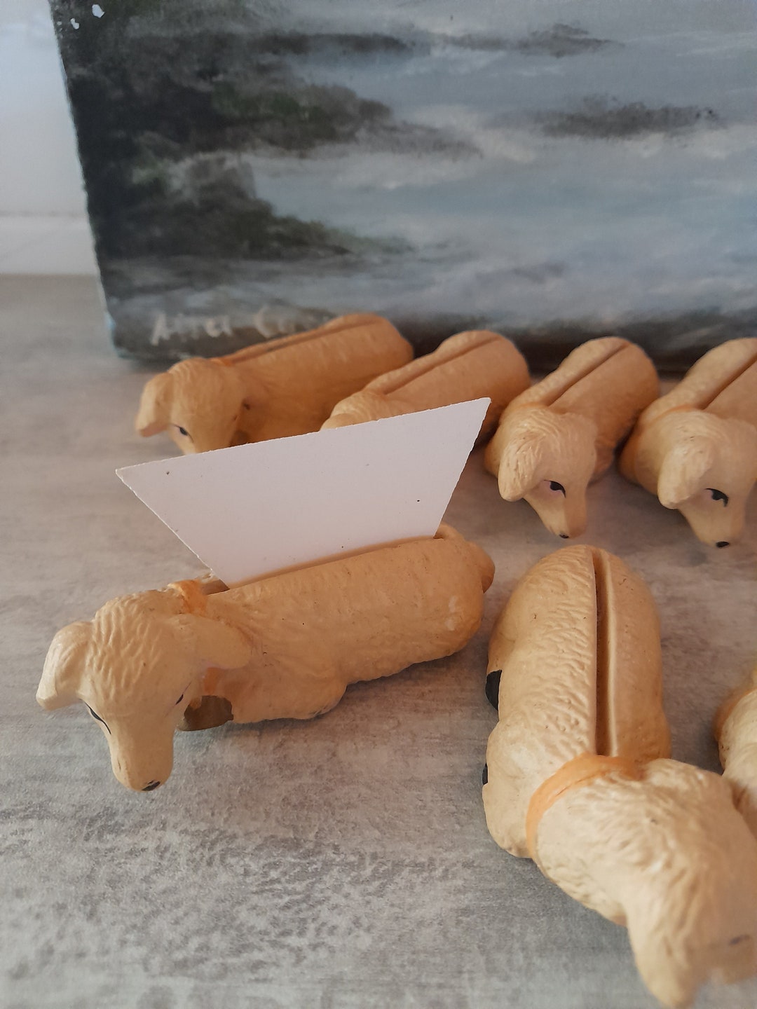 Lambs, Eleven Name Card Holders - French Vintage Set, Table Decor ...