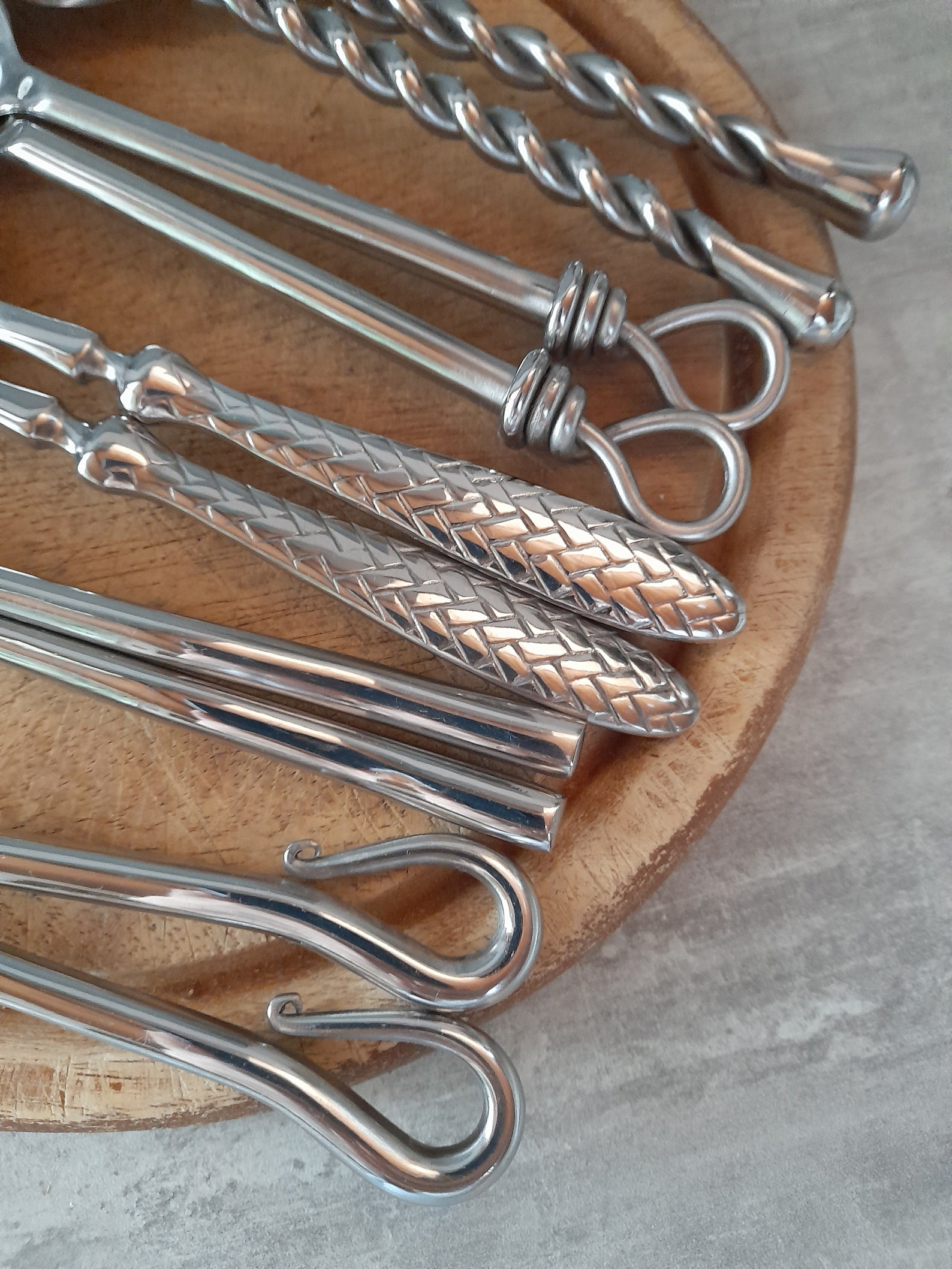 French Cutlery, 30 Pieces - Metal, Pretty Handles, Different Designs ...