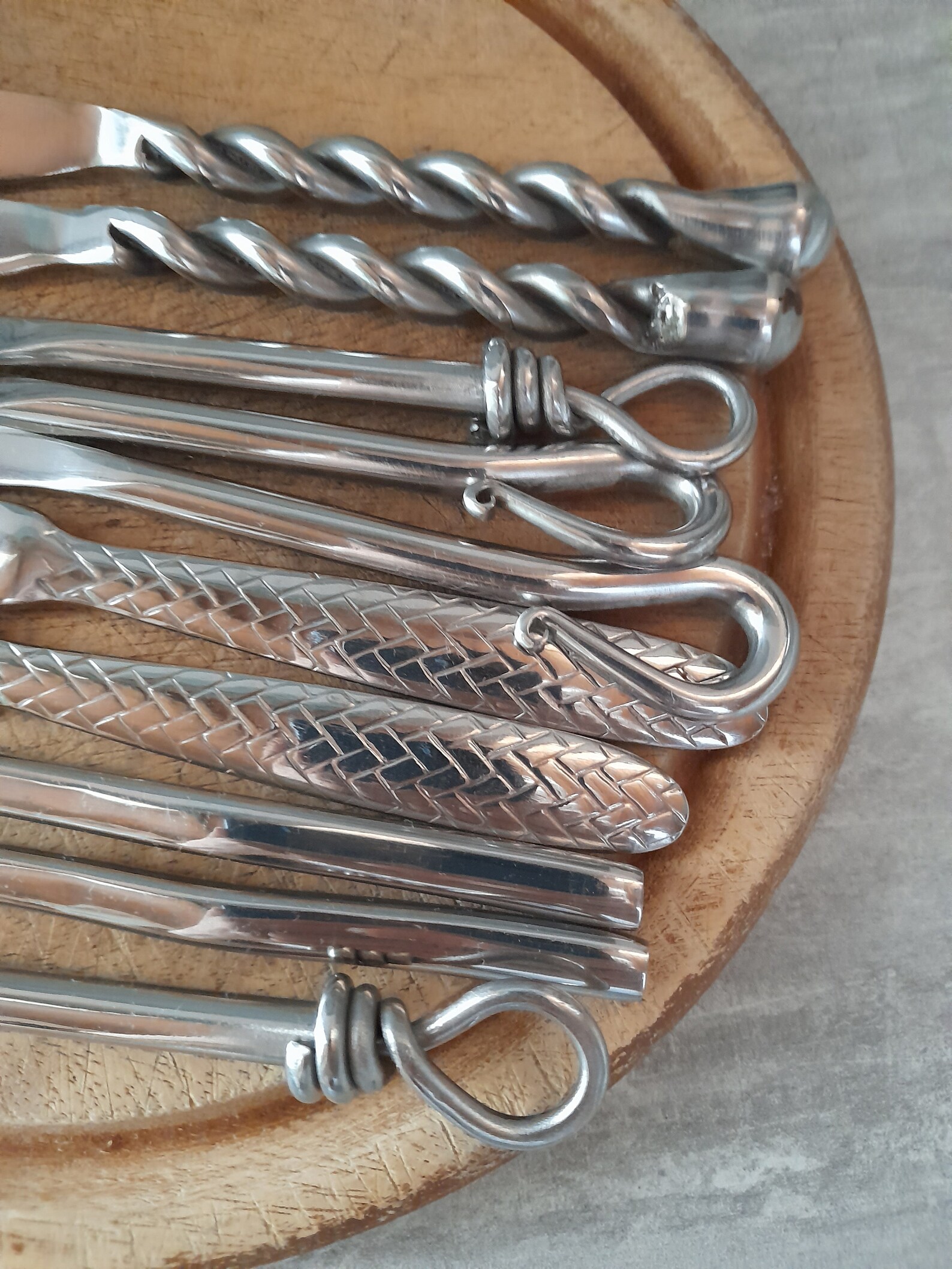 French Cutlery, 30 Pieces - Metal, Pretty Handles, Different Designs ...