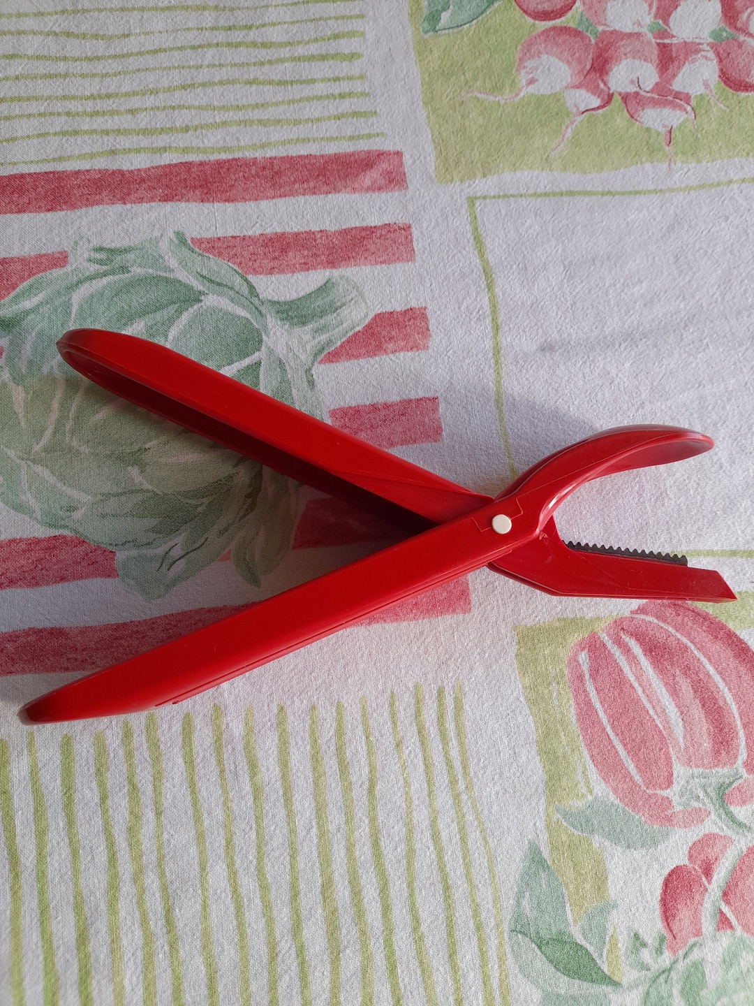 Red Chestnut Cutter, Plastic, Made in Italy, Bought in France, Vintage ...