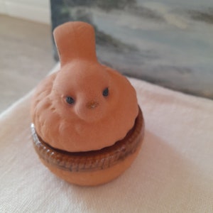 Japanese Rabbit, Very Small Partially Glazed Terracotta, Lidded Pot ...