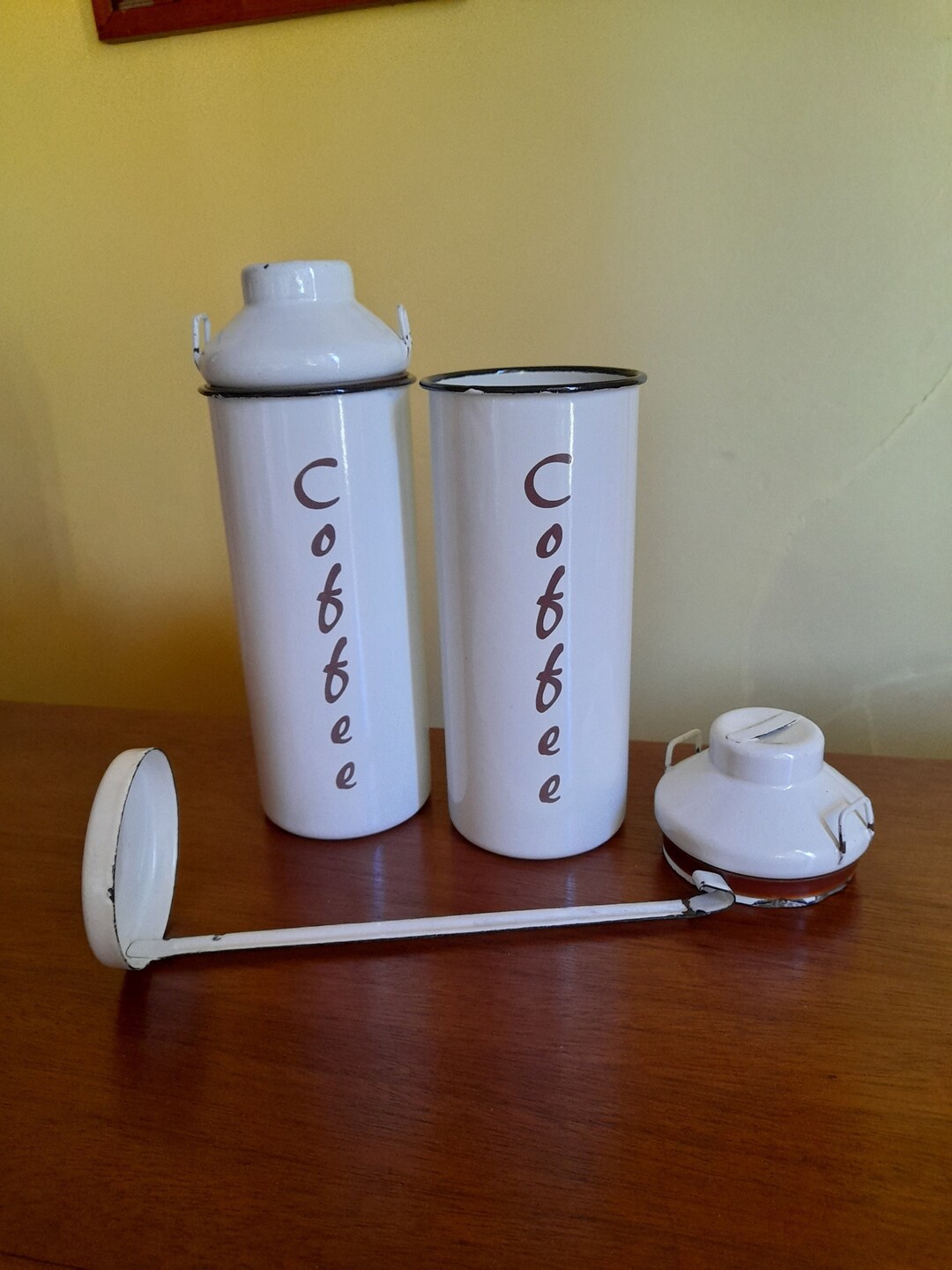 Pair of Enamel Coffee Pod/dosette Holders - French Decor - Coffee ...