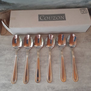 Jean Couzon Set of 18 Pieces of Cutlery, 6 Knives, 6 Forks, 6 Tea ...