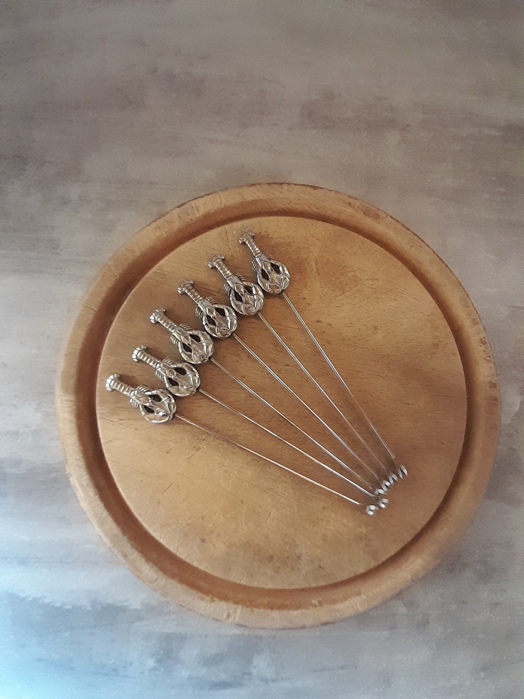 Six Pretty Lobster Picks - Vintage Set of 6 Metal Picks - Seafood Picks ...