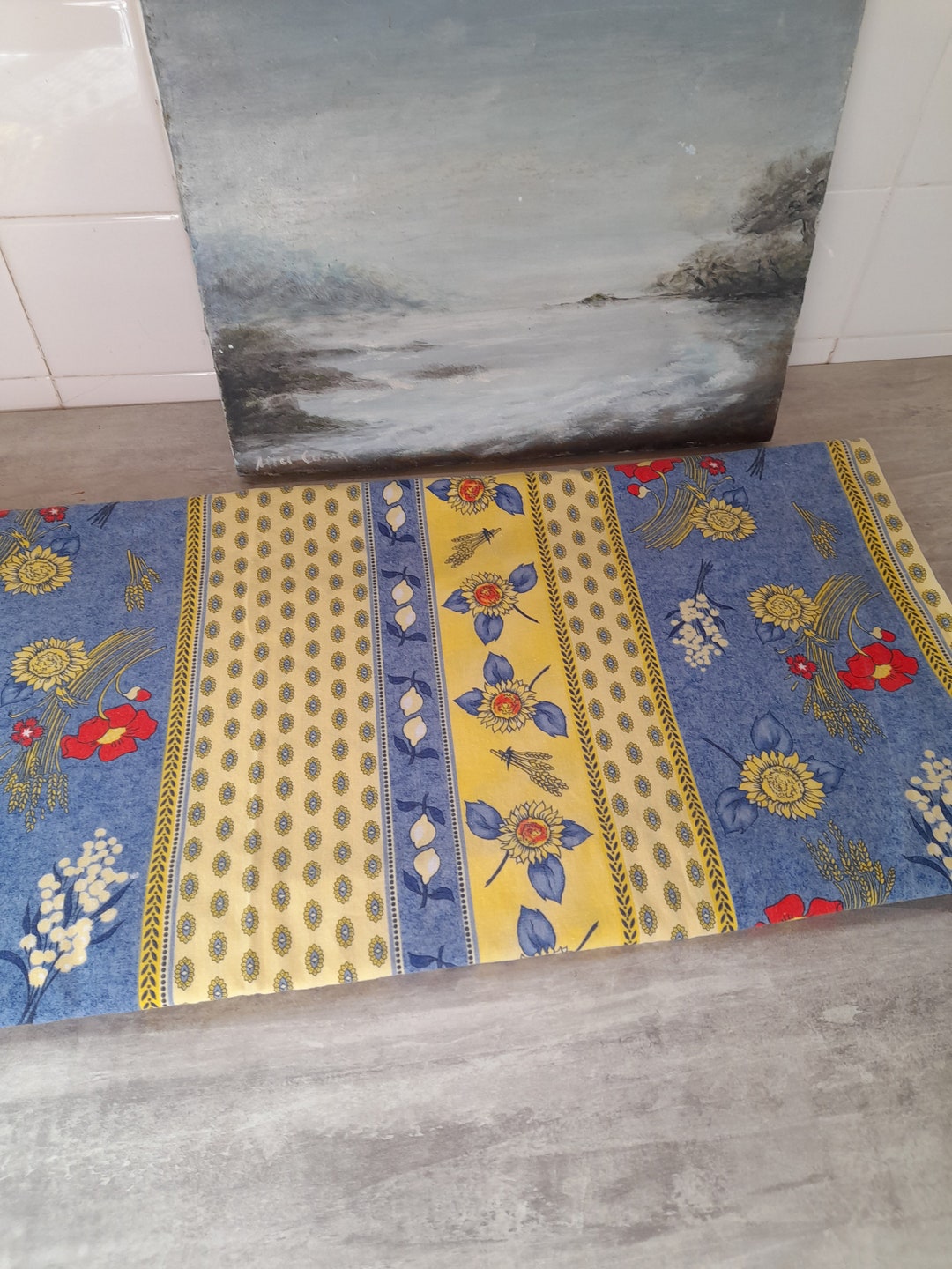 Pretty Tablecloth Vintage Provençal Cotton Tablecoth French Cloth 230 X ...