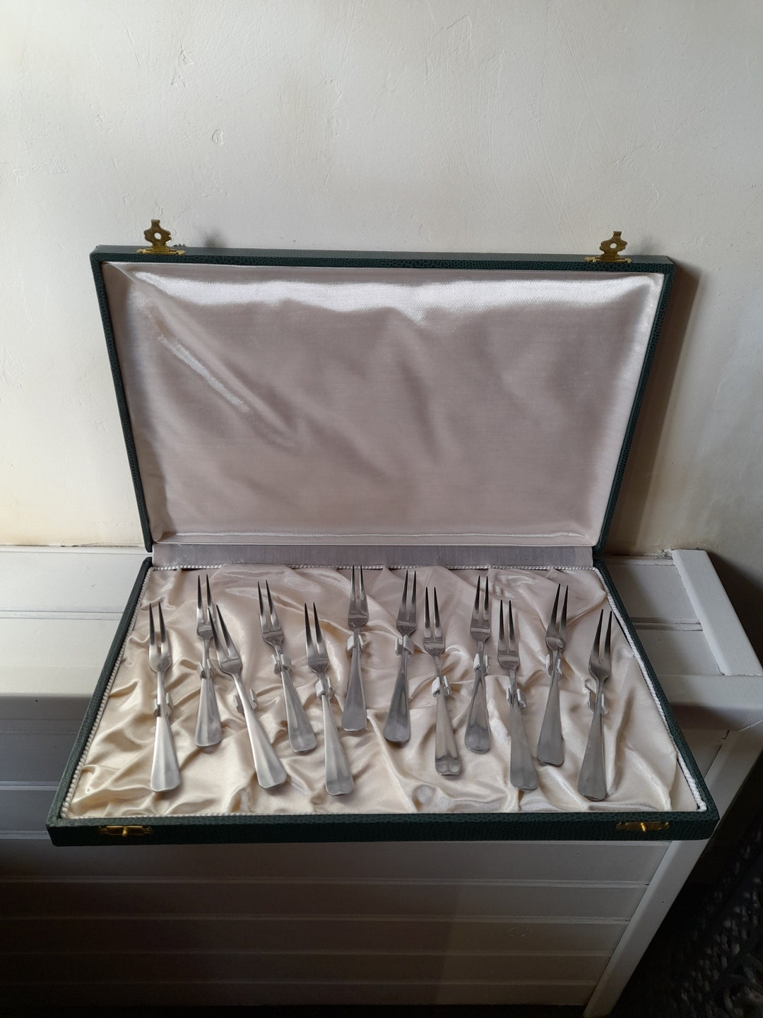 Shellfish/escargot Forks - Vintage French Boxed Set of 12 Two-pronged ...
