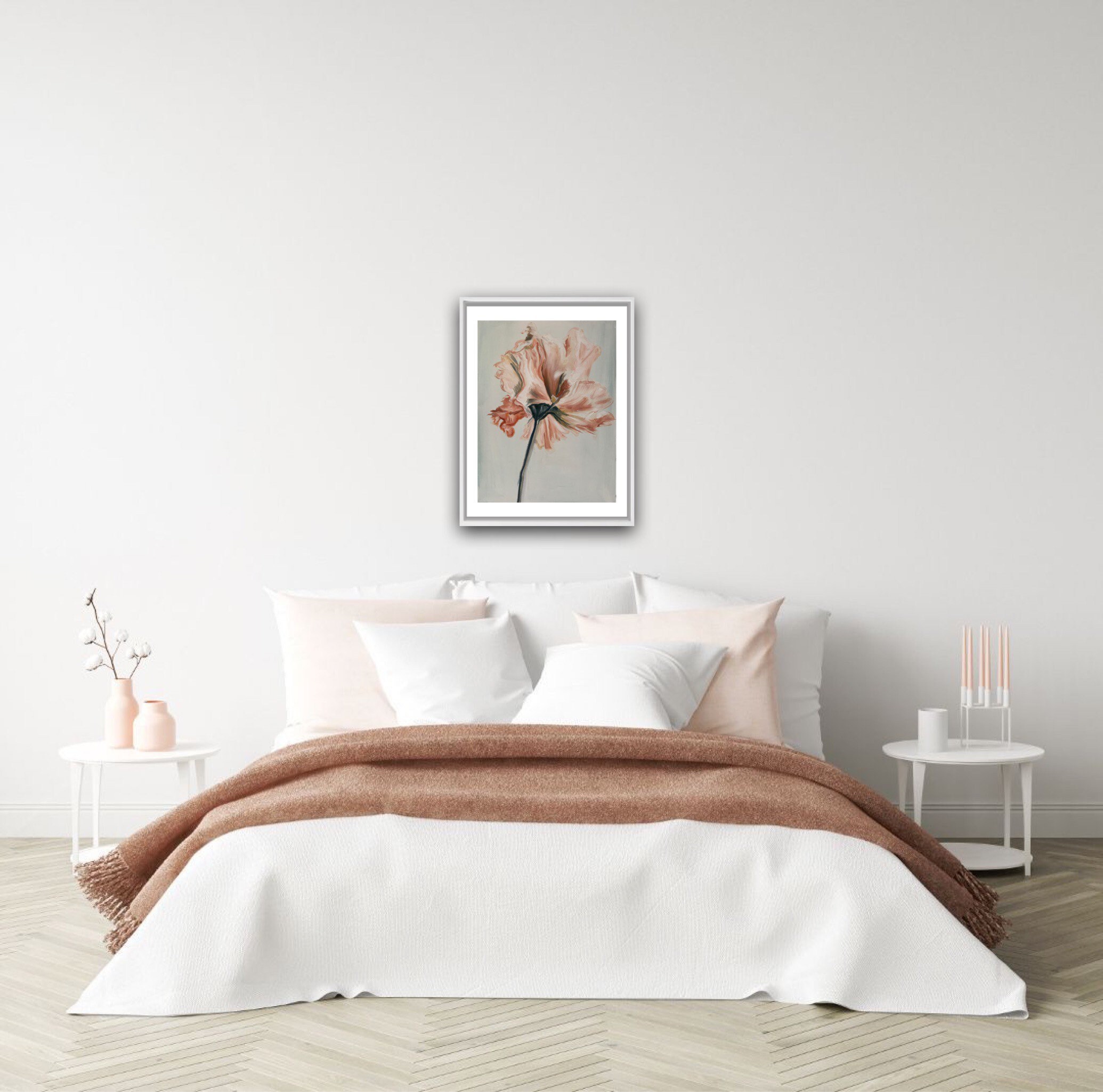 Don't Leave My Side Single Flower Fine Art Print of Original Oil ...