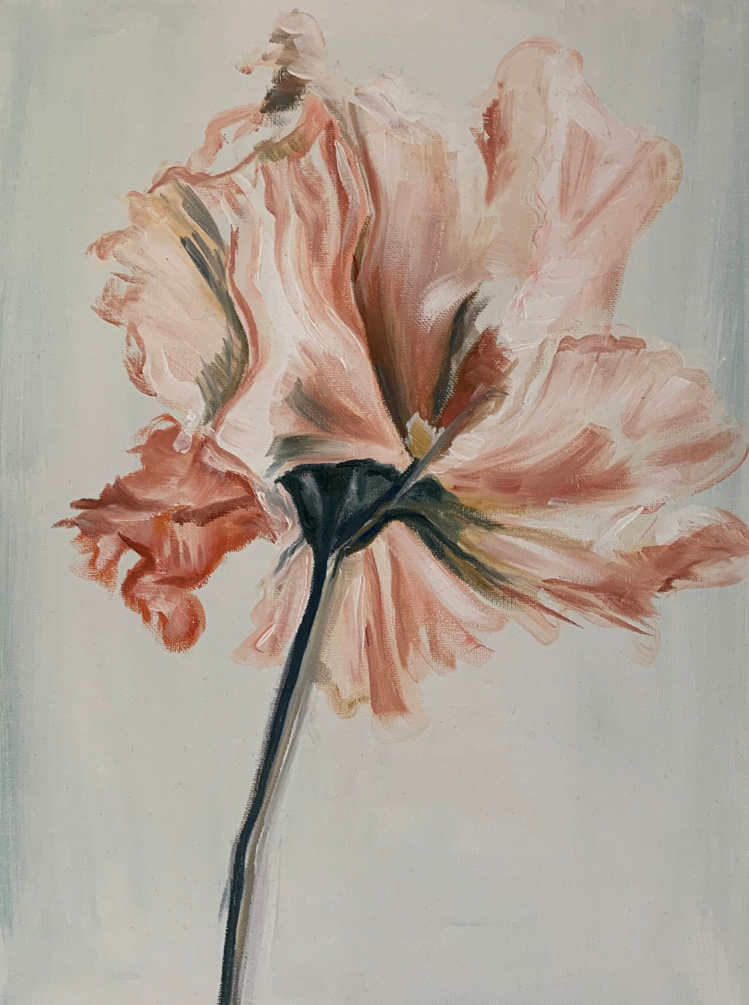Don't Leave My Side Single Flower Fine Art Print of Original Oil ...