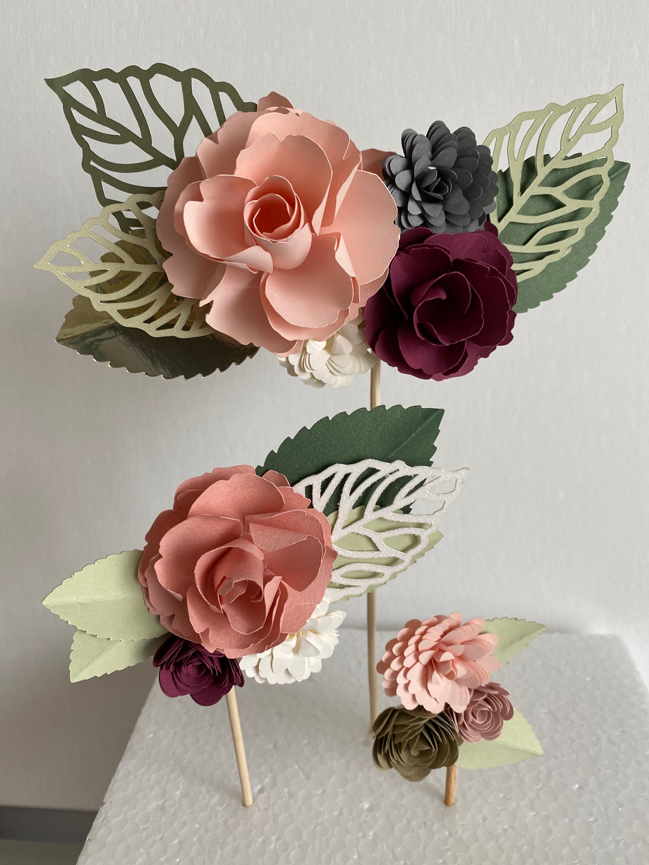 Paper Flower Cake Toppers - Etsy Australia