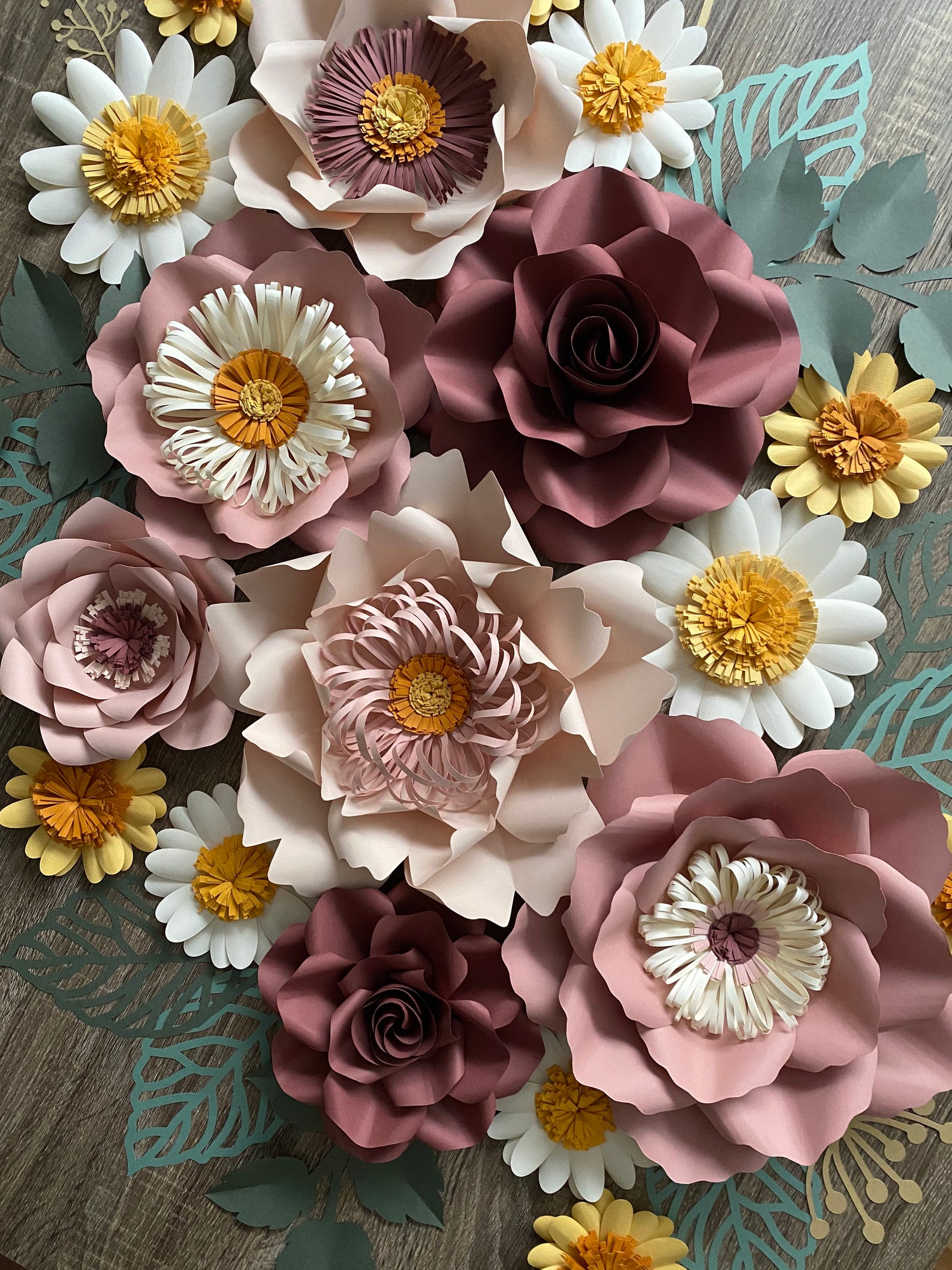 Daisy Fields Paper Flower Wall Decor Decorative Paper Flower - Etsy