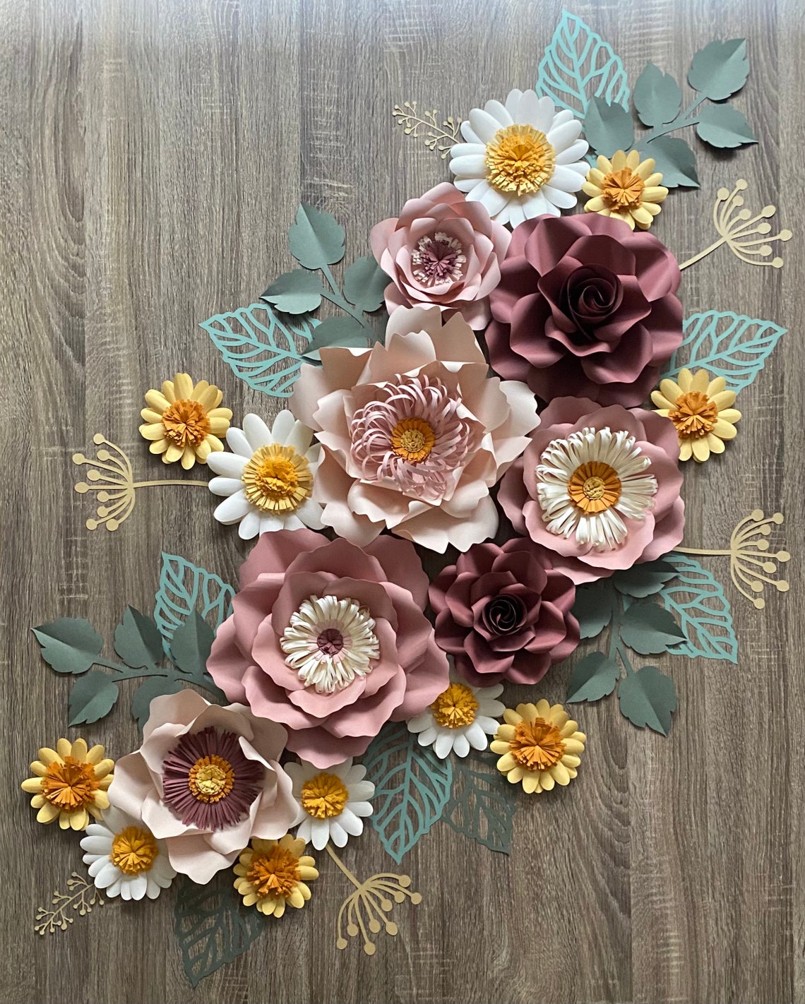 Daisy Fields Paper Flower Wall Decor Decorative Paper Flower - Etsy