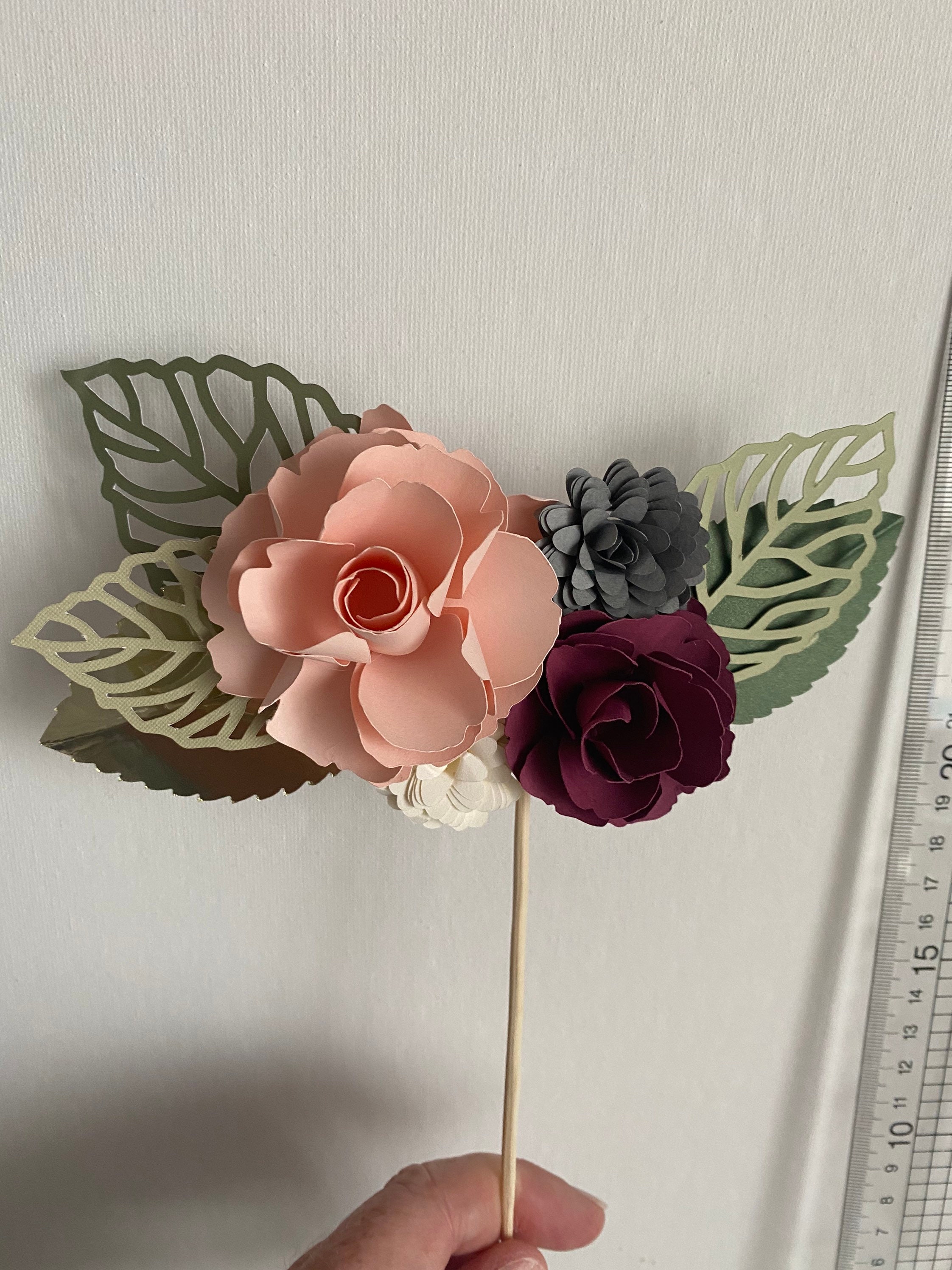 Paper Flower Cake Toppers - Etsy Australia