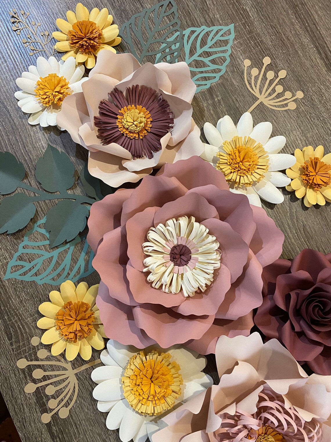 Daisy Fields Paper Flower Wall Decor Decorative Paper Flower - Etsy