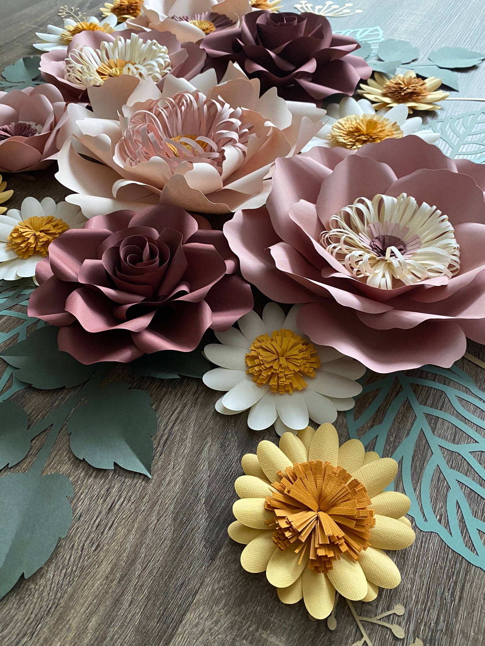 Daisy Fields Paper Flower Wall Decor Decorative Paper Flower - Etsy