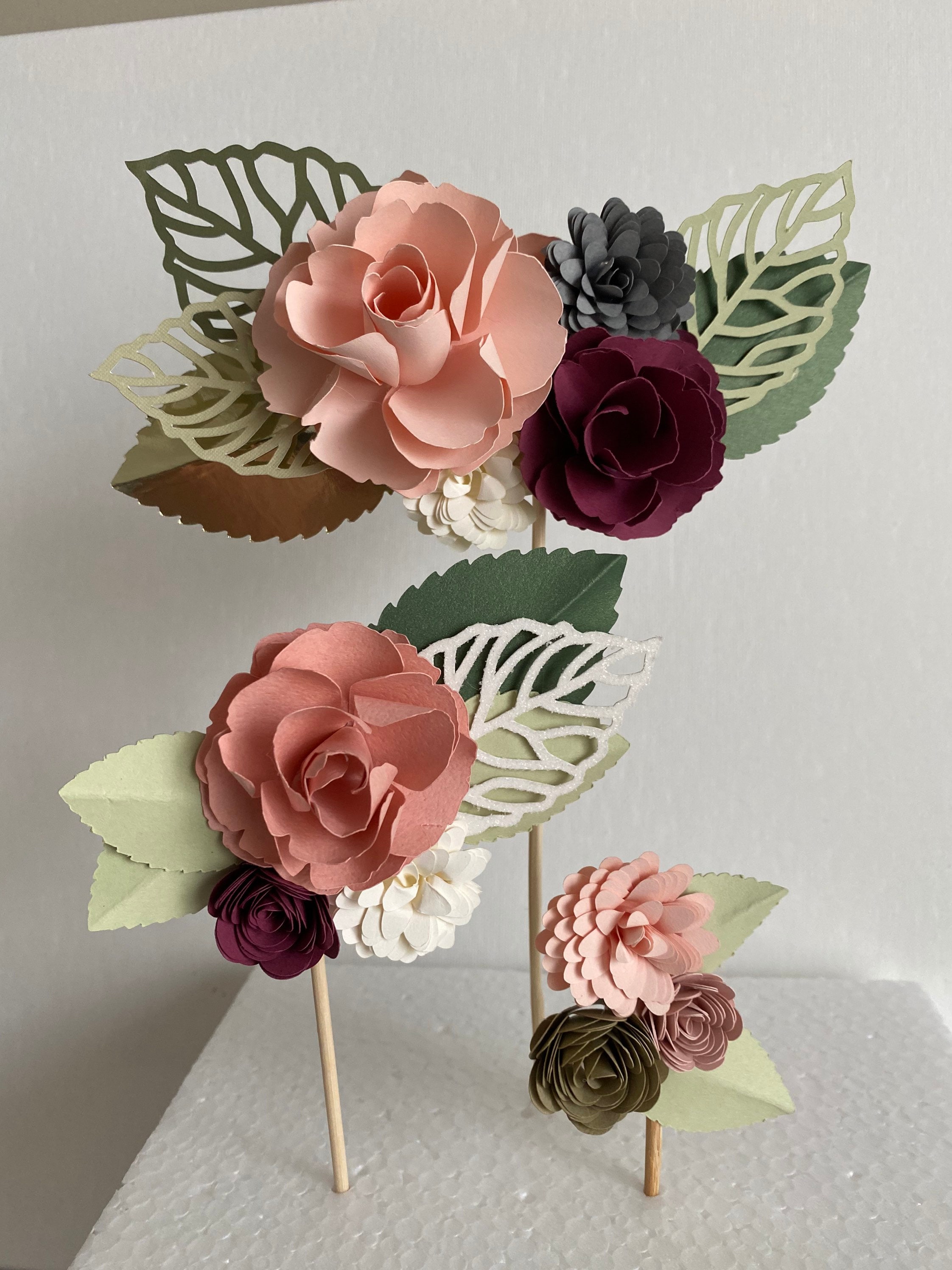 Paper Flower Cake Toppers - Etsy Australia