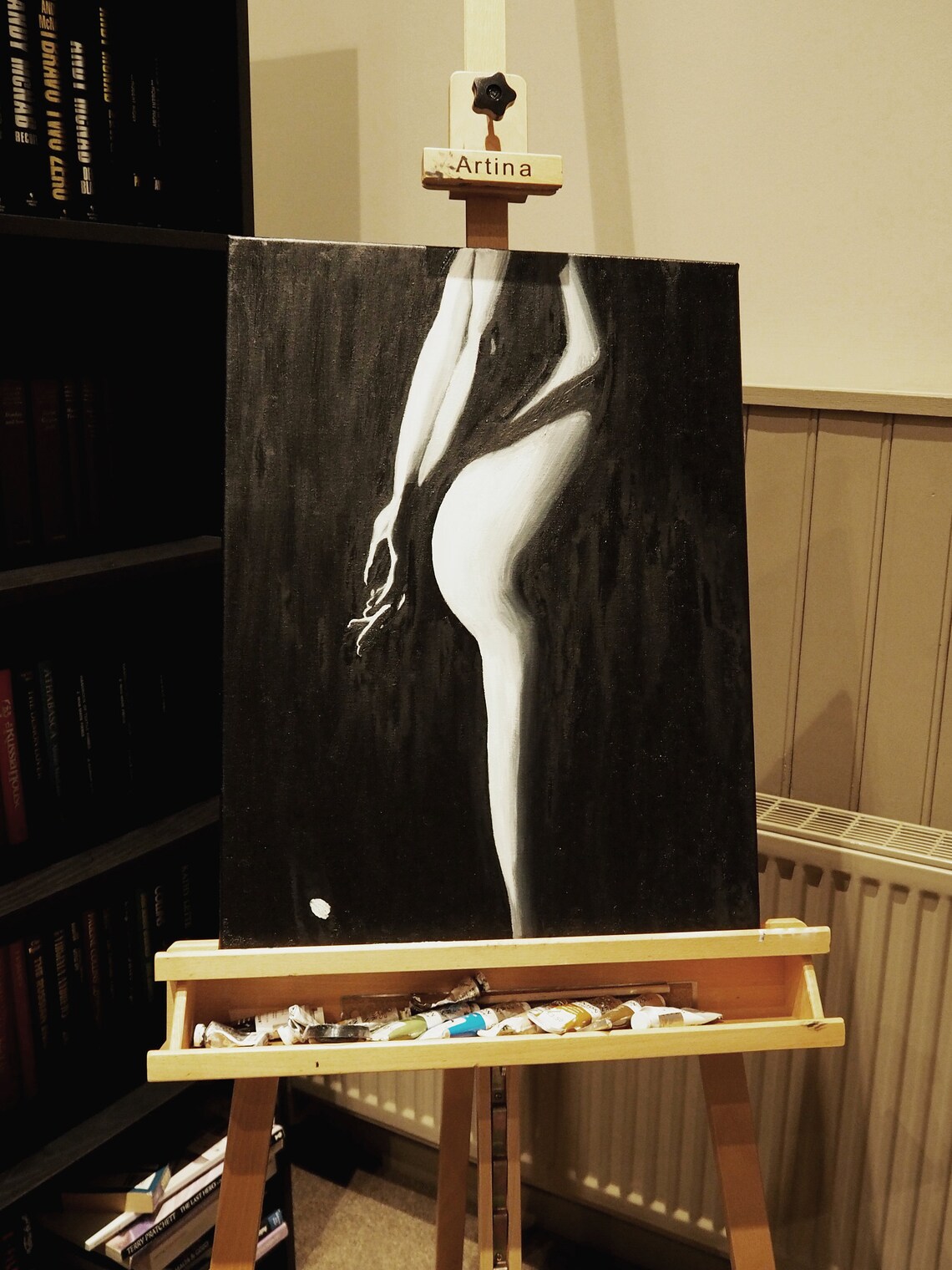 Tasteful Nude Print Oil on Canvas Painting, Female Form, Sexy ...