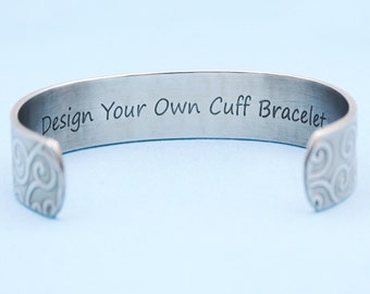Custom cuff bracelet | Etsy
