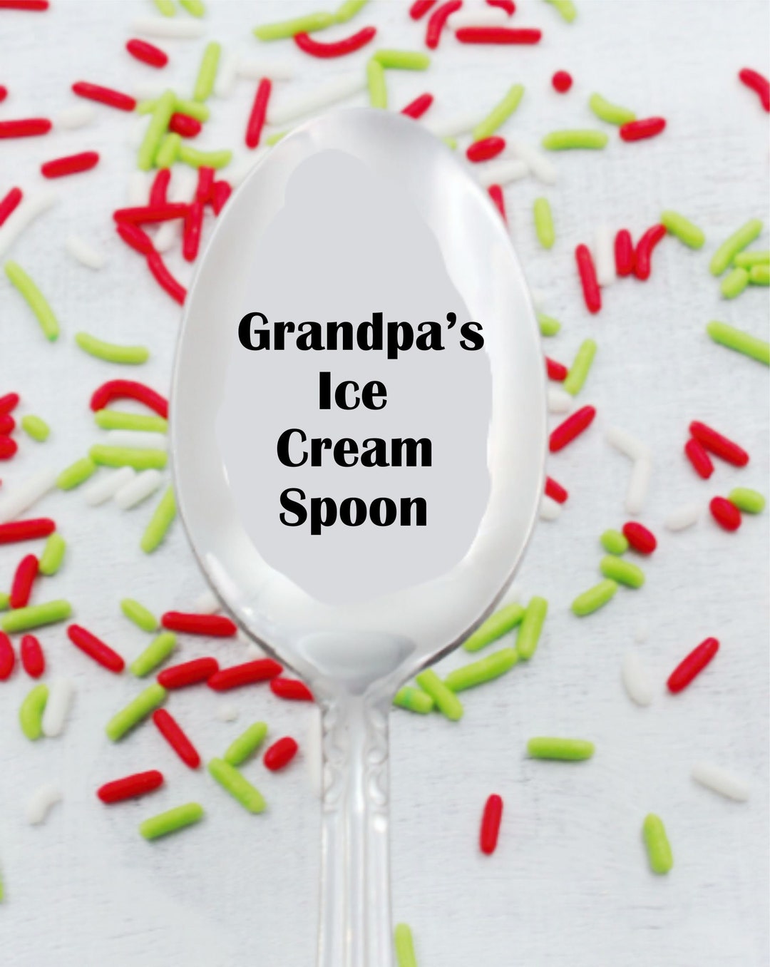 Grandpa's Ice Cream Spoon, Papa, Papi, Pops, Teaspoon, Tablespoon ...