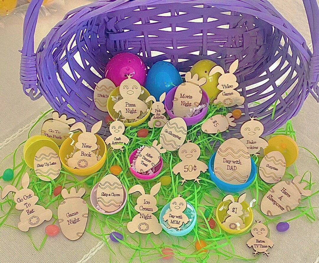 Easter Egg Tokens, Reward Token, Bunny, Chick, Egg, Carrot, Easter ...
