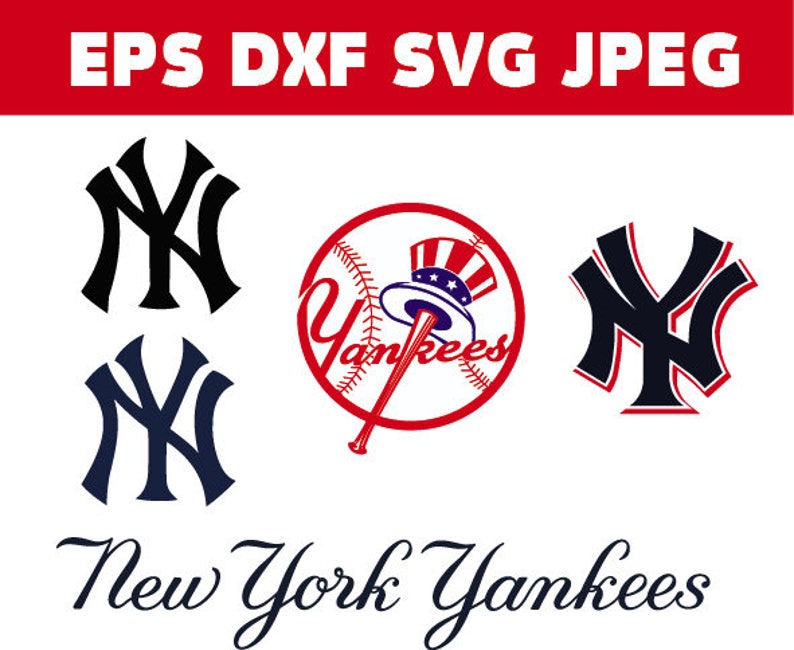 New York Yankees logo in SVG / Eps / Dxf / Jpg files INSTANT | Etsy
