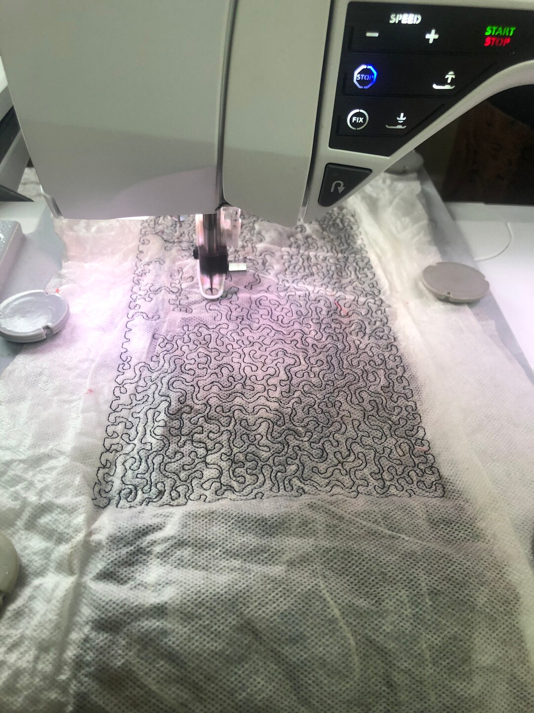 Sewcial Bee's TINY Stipple ** Machine Embroidery Design ** 6x10 *VP3 ...