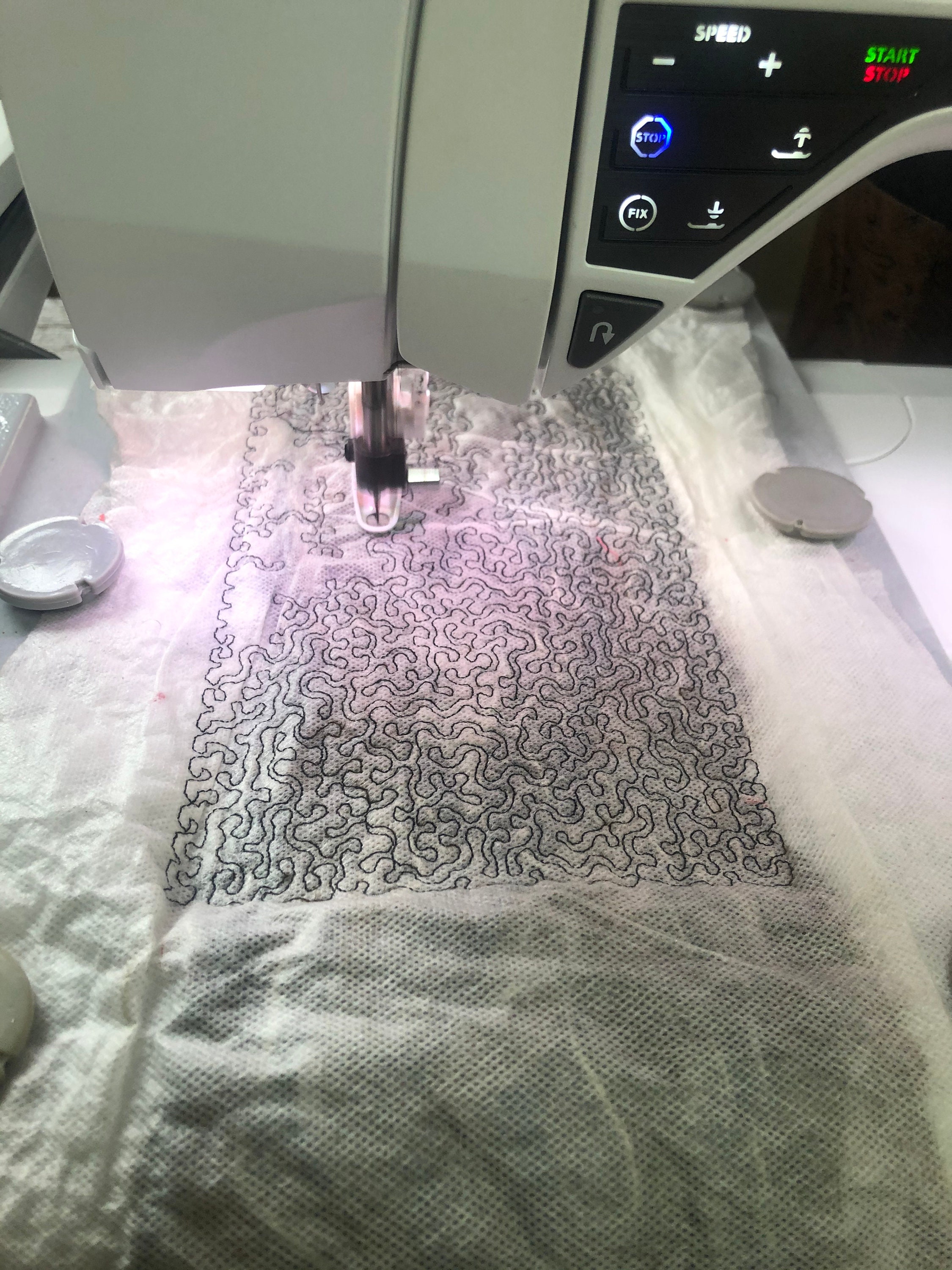 Sewcial Bee's TINY Stipple Machine Embroidery Design 6x10 VP3 PES JEF ...