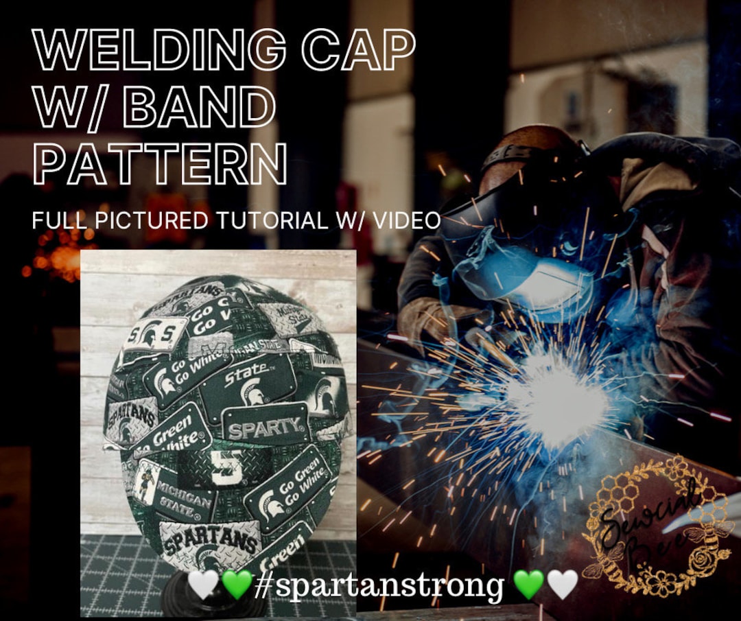 Welding Cap Sewing Pattern 6 Panel W/ Band - Multiple Sizes (PDF ...