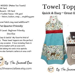 Quilted Kitchen Towel Topper Sewing Pattern, Hostess Gift (PDF Pattern ...