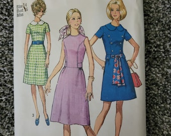 Round Collar Dress - Etsy