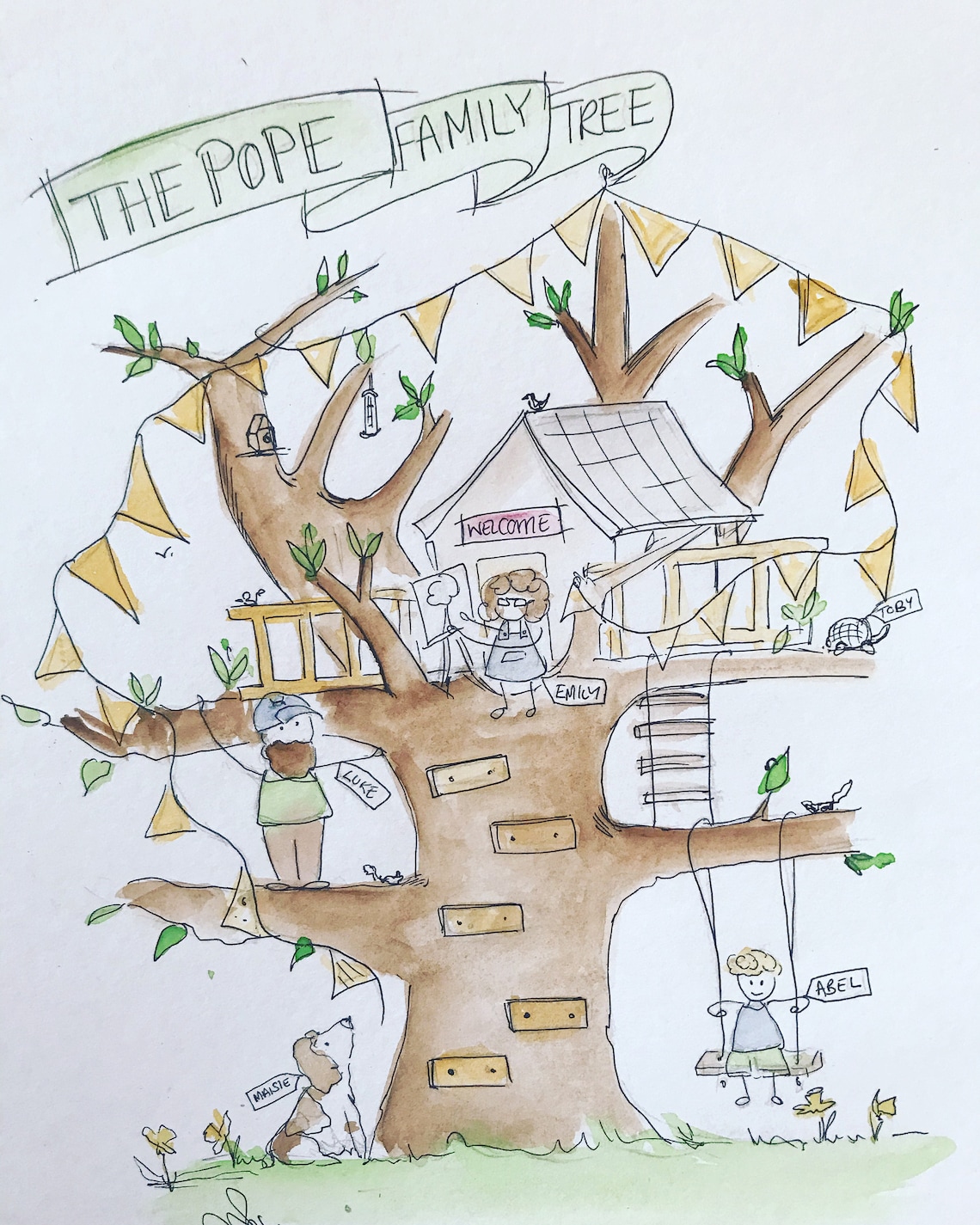Family Tree Illustration - Etsy