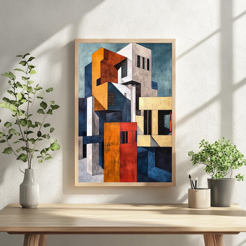 Cubism Building Print: Modern Abstract Art (digital Download) - Etsy