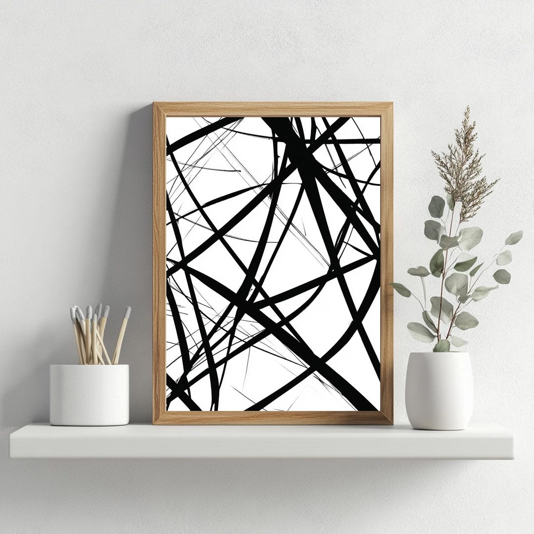 Modern Minimal Line Art Print, Simple Drawing, Printable Art, Modern ...