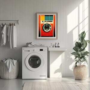 Retro Laundry Day Print, Vintage Style Laundry Day Poster, Retro ...